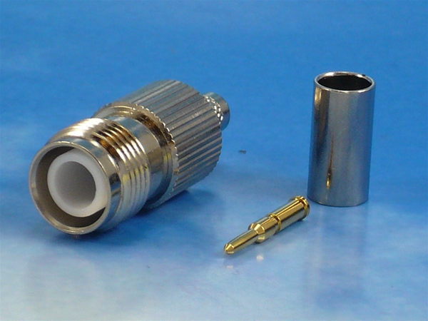 RPTNC female crimp for RG58 - RPTNC female crimp for RG58 - Datamatik AS